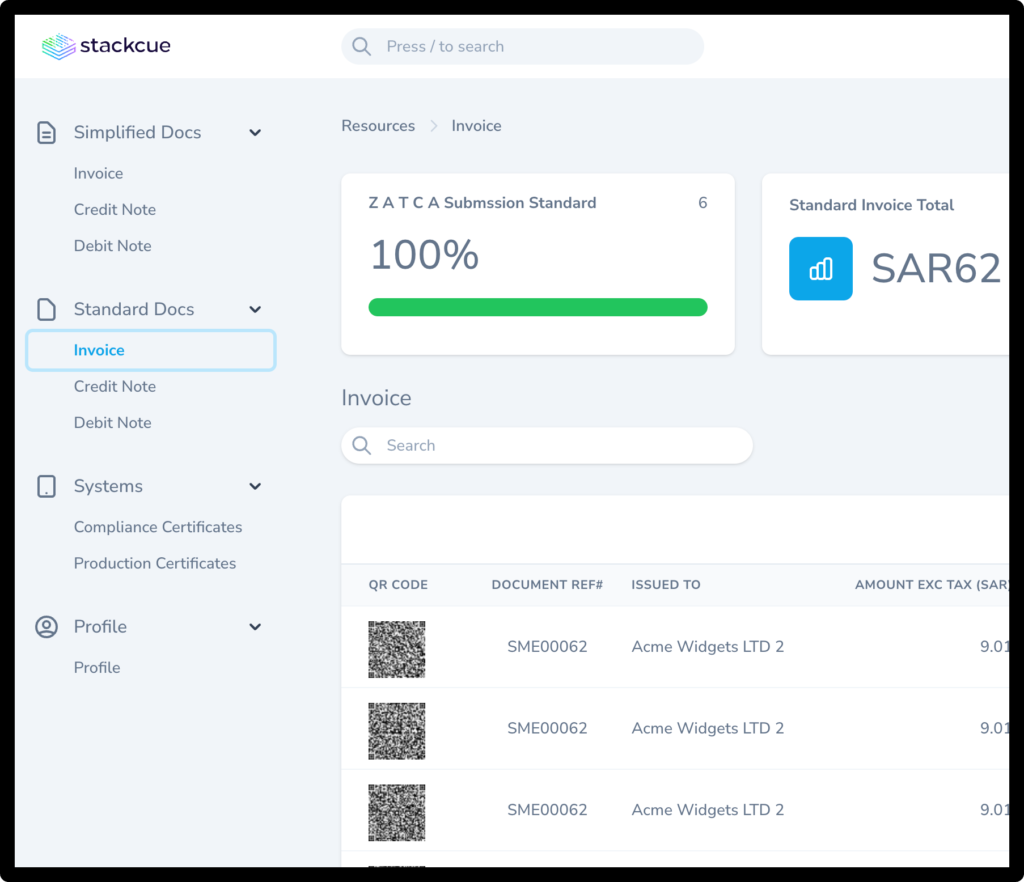 ZATCA PASE 2 INTEGRATION - stackcue | ZATCA Phase 2